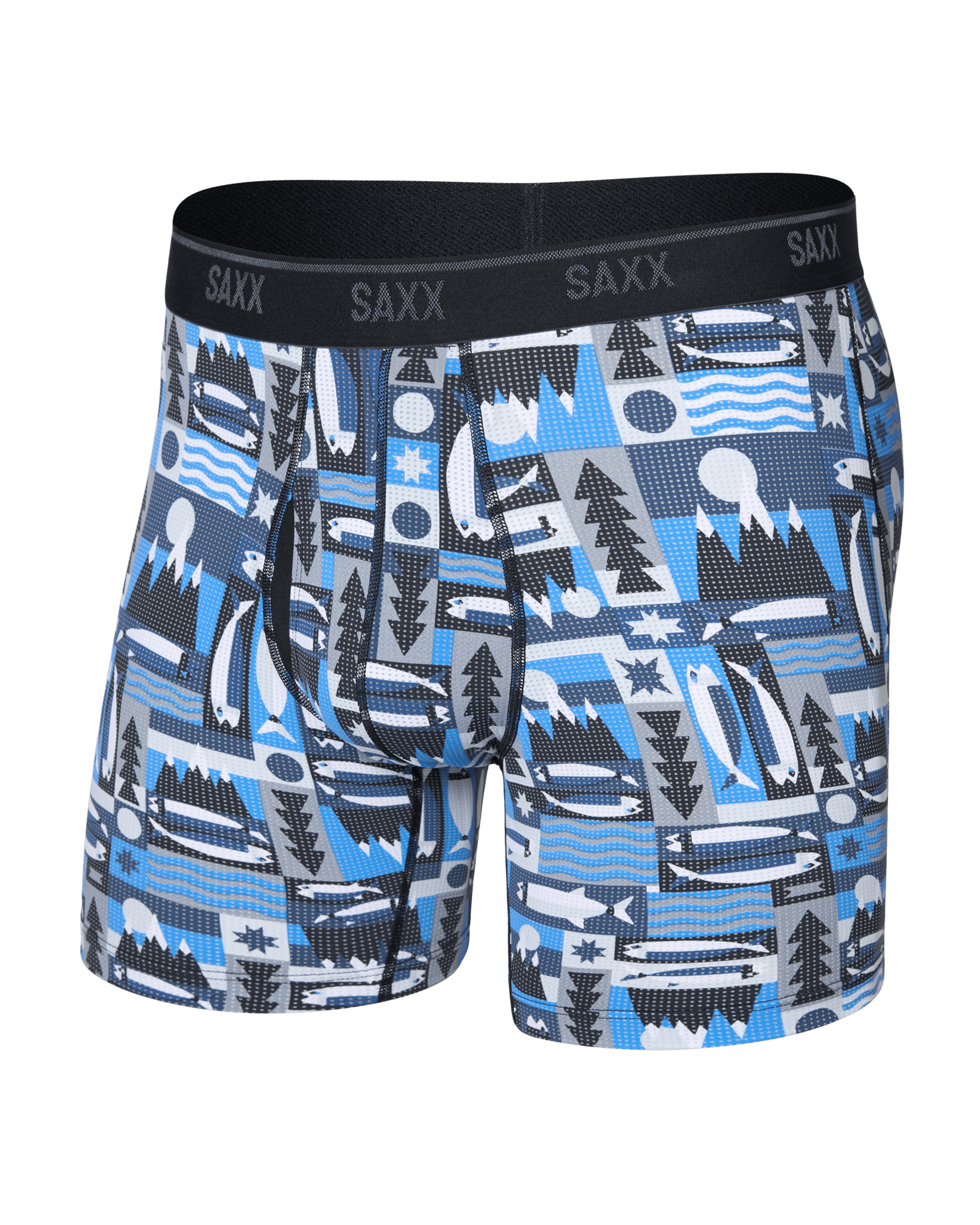 Quest Quick-Dry Mesh Boxer Brief – Winter Angler Blue | SAXX