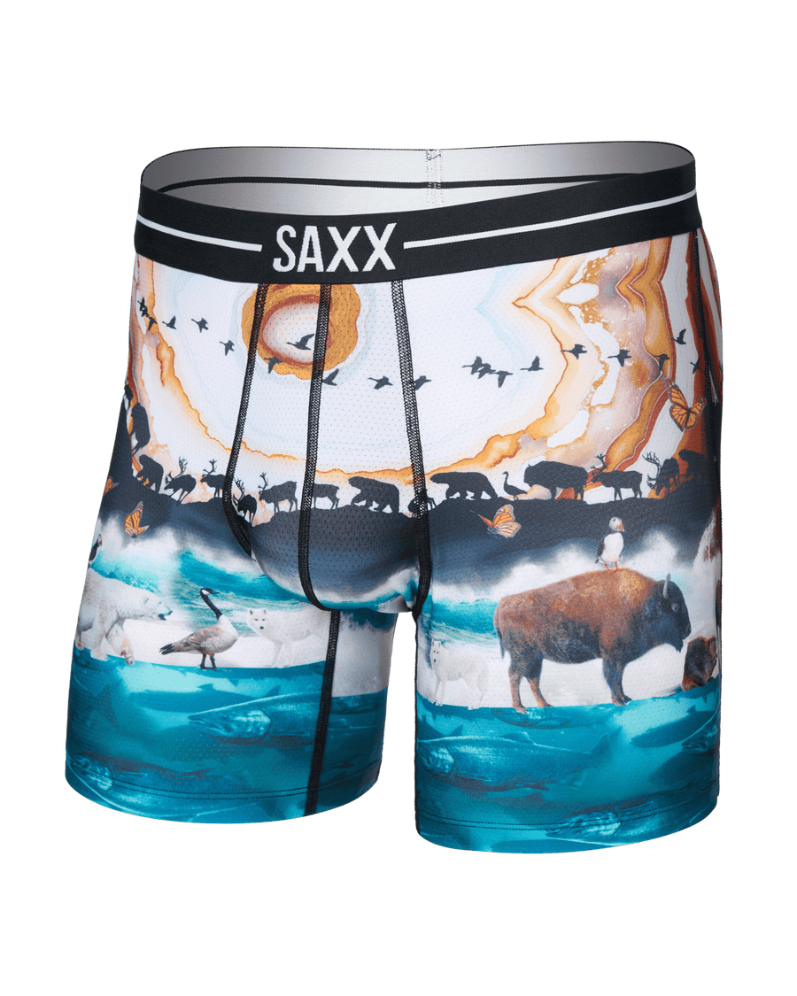 Volt Breathable Mesh Boxer Brief – Great Migration Multi | SAXX