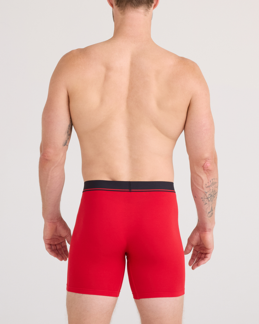 Essential Cotton Boxer Brief (3 Pack) - Red/Maritime/Black | SAXX Underwear